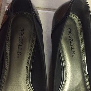 Marbella | Shoes | Marbella Black Low Wedge Shoes 65 M | Poshmark